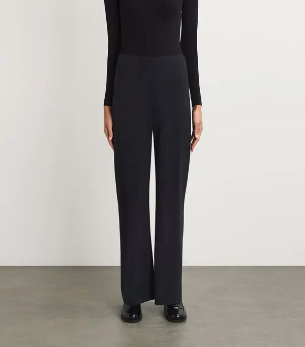 Vince Crepe High-waisted Trousers - Navy