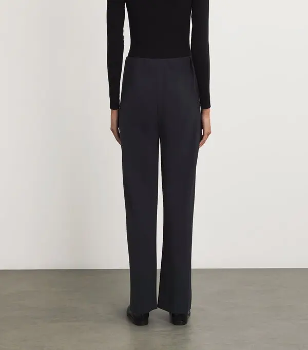 Vince Crepe High-waisted Trousers - Navy