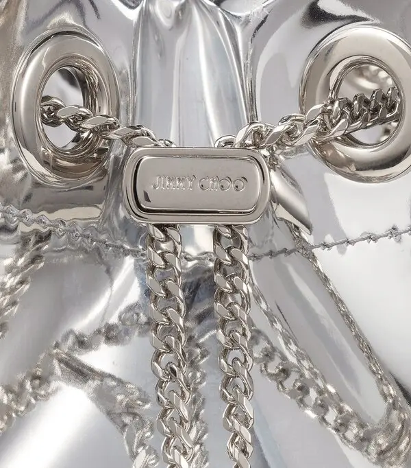 JIMMY CHOO Bon Bon Top-handle Bag With Crystal Embellishments - Silver