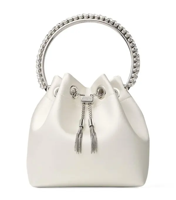 JIMMY CHOO Bon Bon Top Handle Bag - Ivory