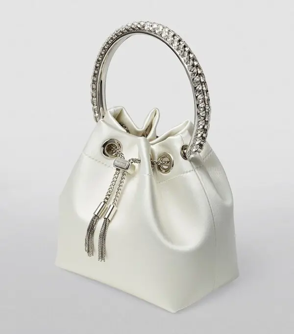 JIMMY CHOO Bon Bon Top Handle Bag - Ivory