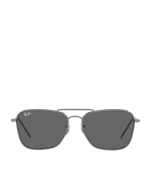 Ray-ban Gunmetal Square Sunglasses - Grey