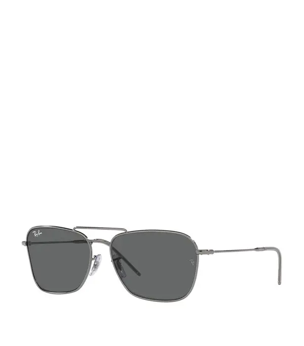 Ray-ban Gunmetal Square Sunglasses - Grey