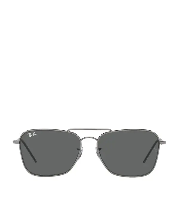 Ray-ban Gunmetal Square Sunglasses - Grey