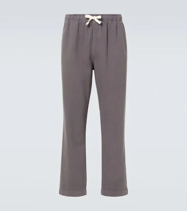 FRAME Cotton Straight Pants - Grey