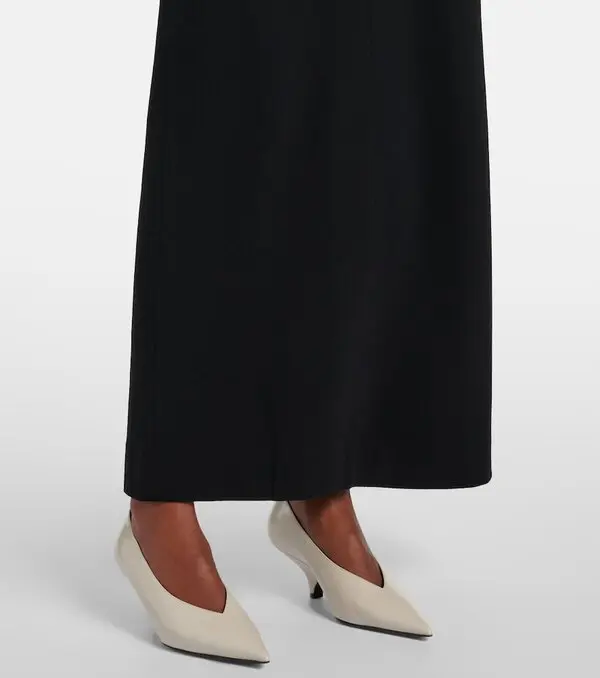 TOTEME Draped Wool-blend Maxi Dress