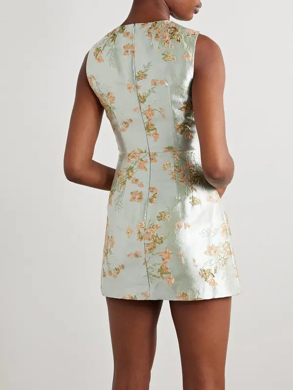 Staud Garden Brocade Mini Dress