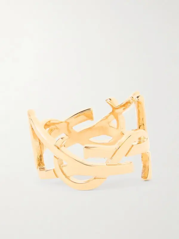 Saint Laurent Logo Ring - Gold