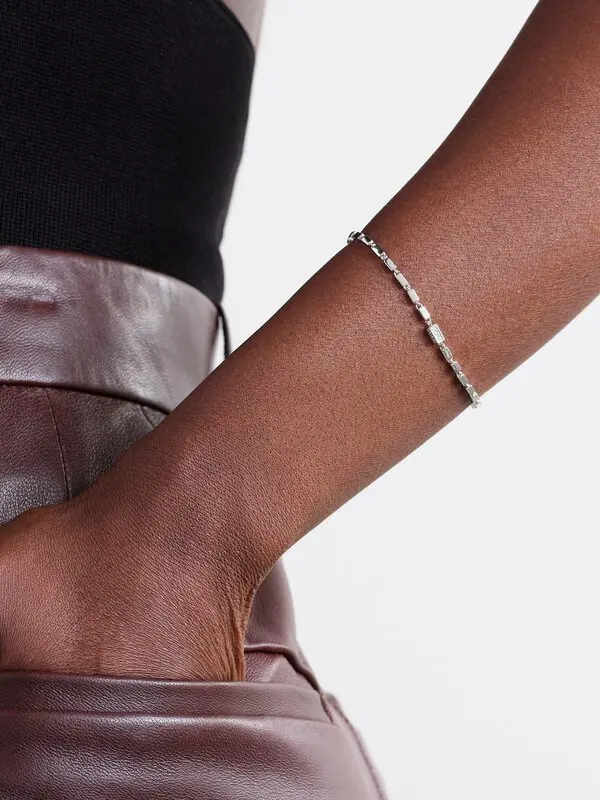 SUZANNE KALAN 18k White Gold Diamond Link Bracelet