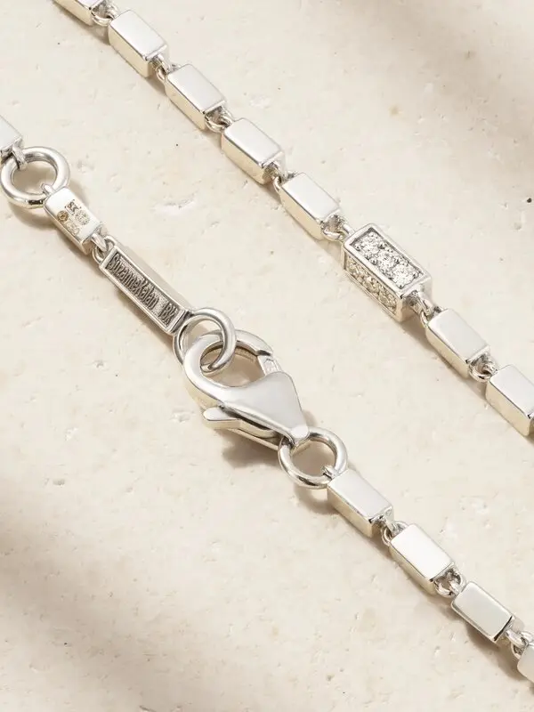 SUZANNE KALAN 18k White Gold Diamond Link Bracelet