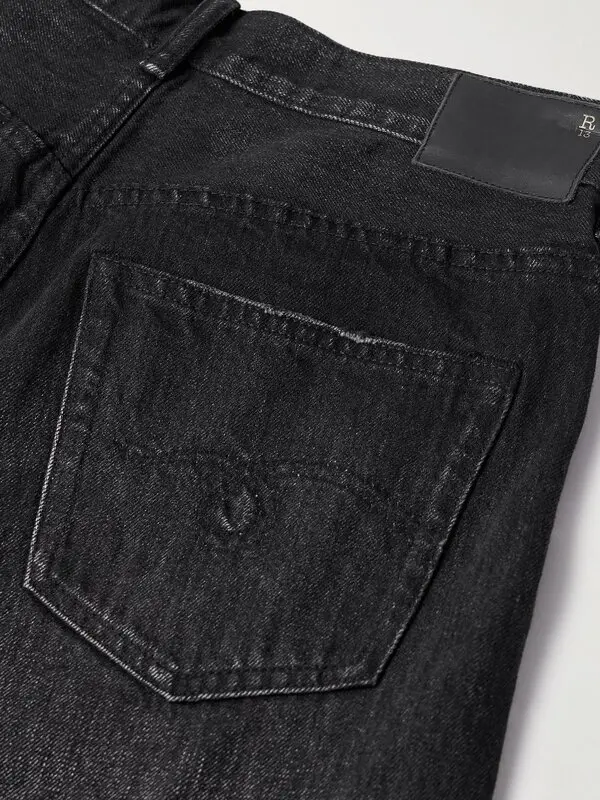 R13 Crossover Asymmetric Distressed Boyfriend Jeans