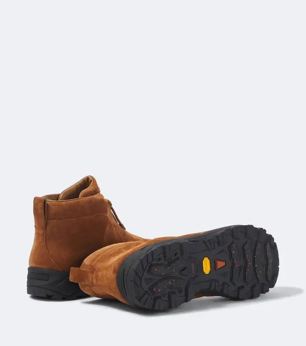 Zegna Triple Stitch Vetta Suede Sneakers - Brown