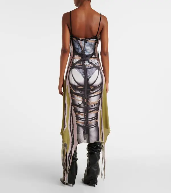 Y/project Bondage Printed Midi Dress