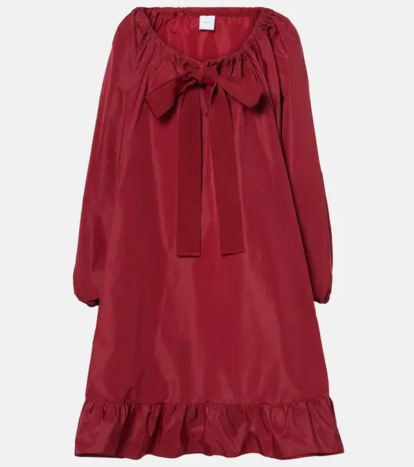 PATOU Frilled Ruffled Midi Dress - Red