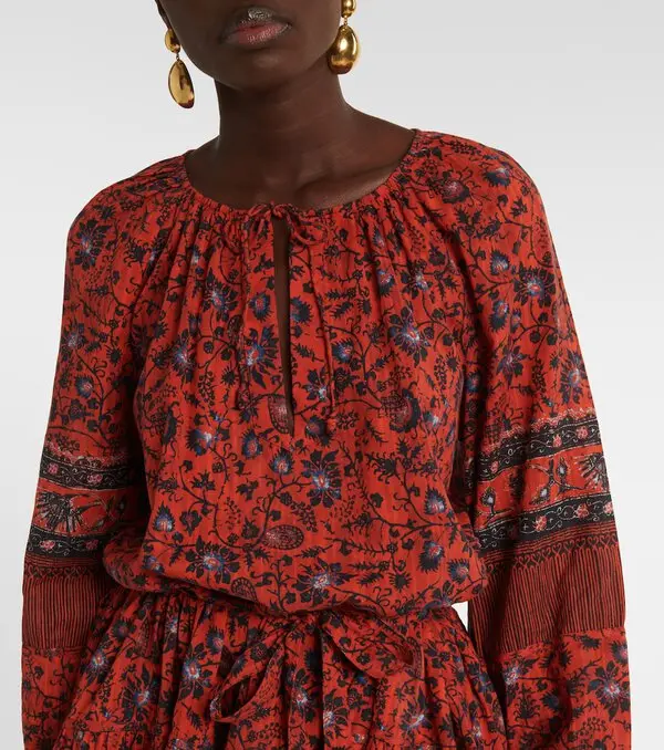 Ulla Johnson Abri Floral Cotton-blend Mini Dress