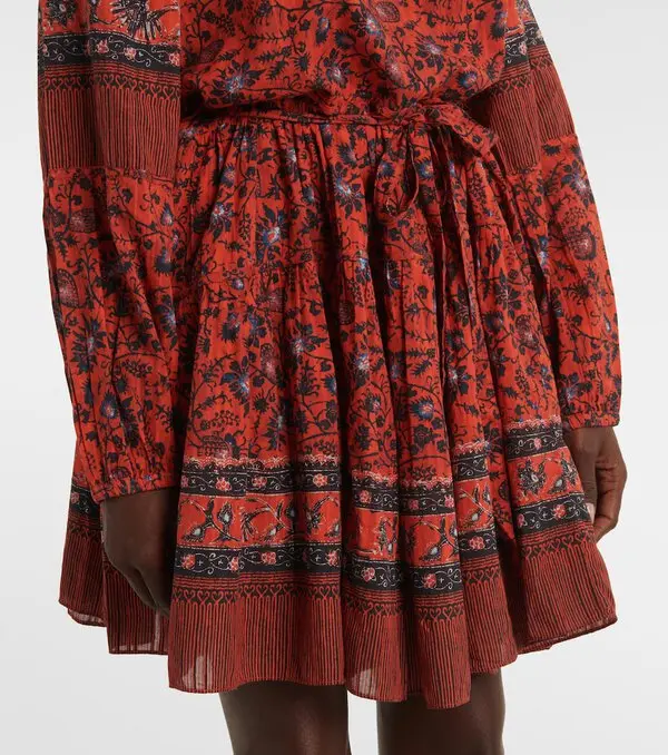 Ulla Johnson Abri Floral Cotton-blend Mini Dress