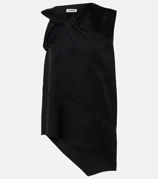 JIL SANDER Asymmetrical Satin Top