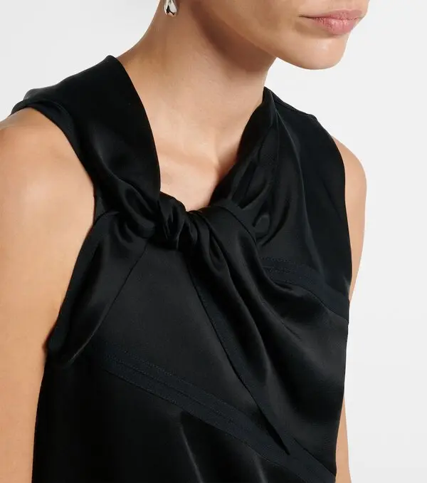JIL SANDER Asymmetrical Satin Top