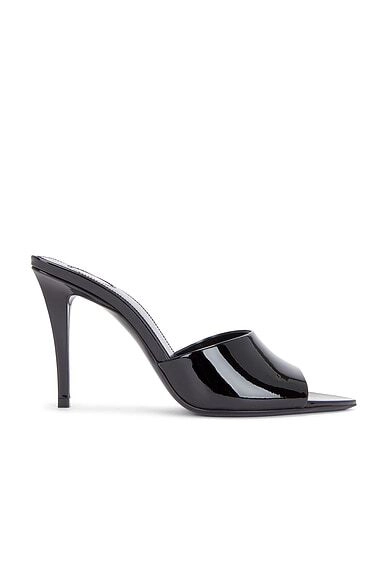 Saint Laurent Giqua Mule Sandal - Nero