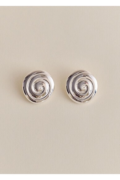 LOUIS ABEL Uzu Swirl Earrings In Sterling