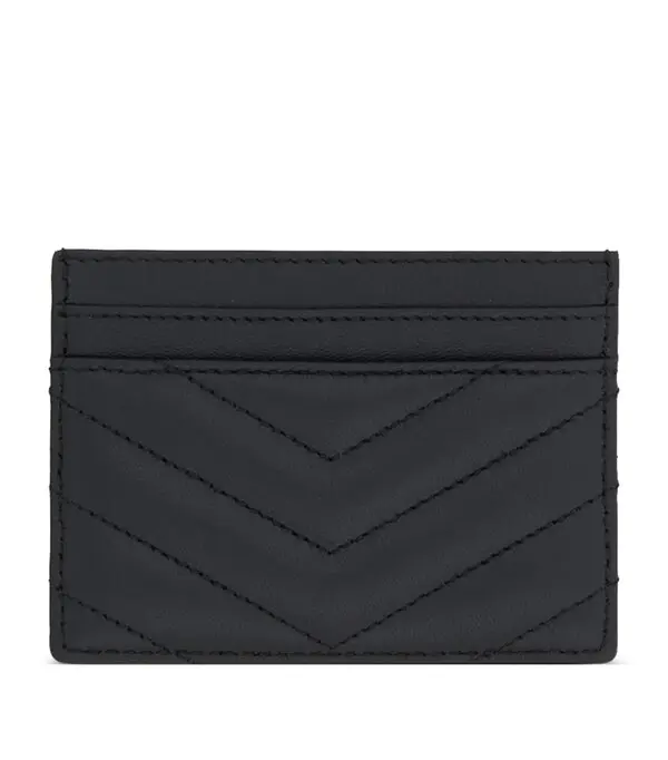 Saint Laurent Matelassé Card Holder - Black