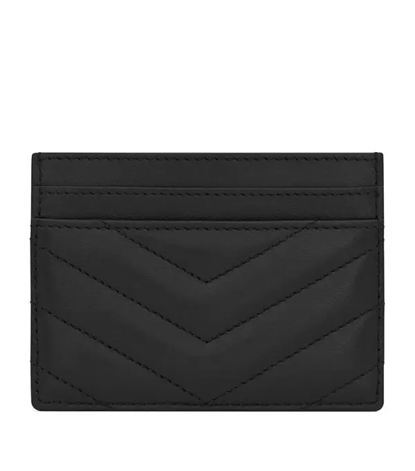 Saint Laurent Matelassé Card Holder - Black