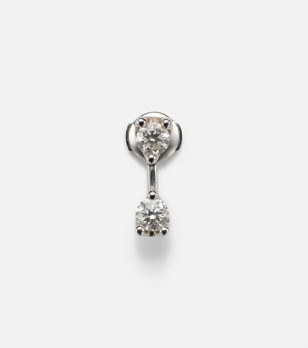 ANITA KO 18kt White Gold Single Diamond Earring - Silver