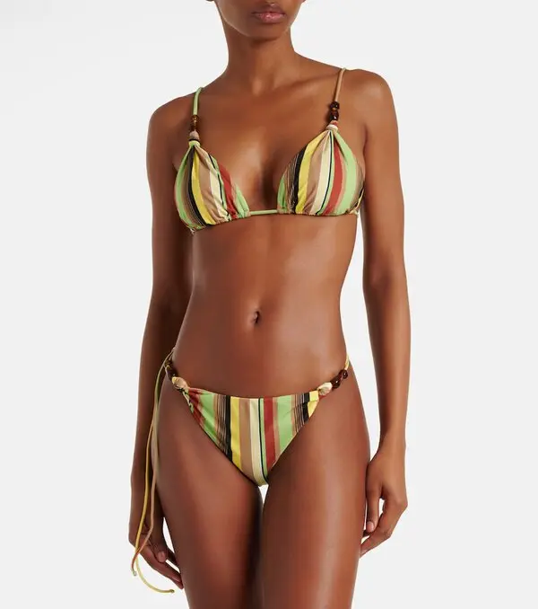 SIR. Poolside Striped Bikini Bottoms
