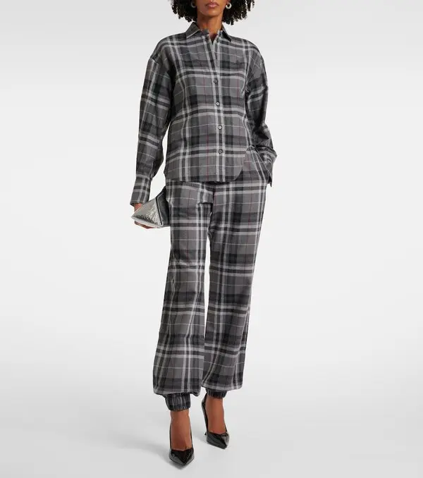 Attico Cotton-blend Sweatpants - Grey