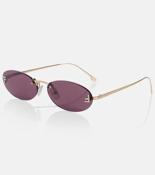 Fendi Crystal Oval Sunglasses