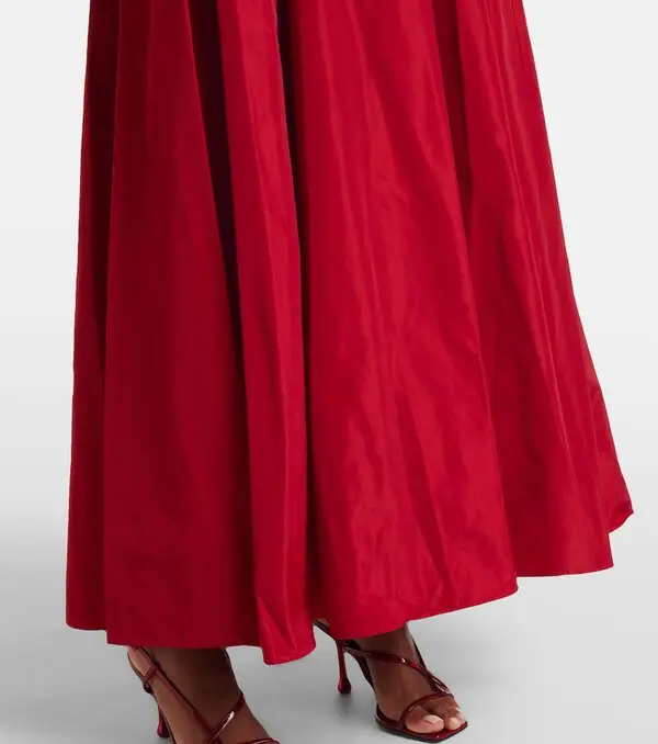 Staud Ponte And Grosgrain Maxi Dress