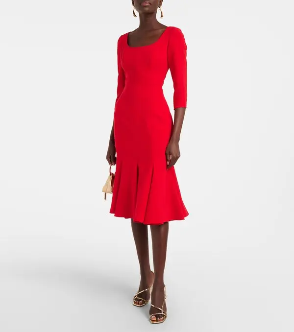 Carolina Herrera Crepe Midi Dress
