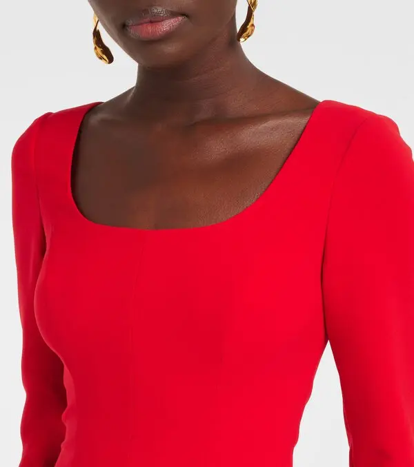 Carolina Herrera Crepe Midi Dress