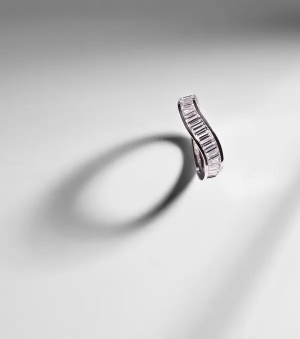 ANITA KO Wave Diamond Ring In 18kt White Gold