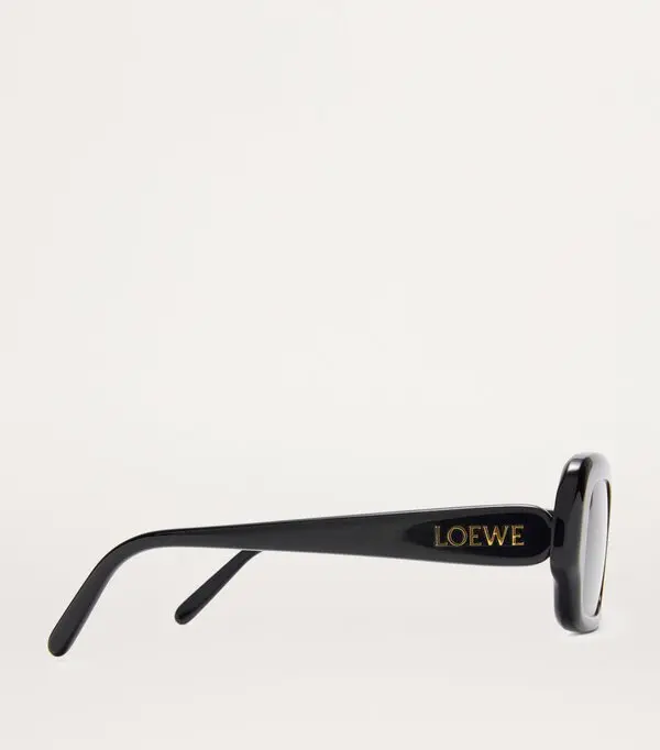 Loewe Acetate Rectangular Slim Sunglasses - Black