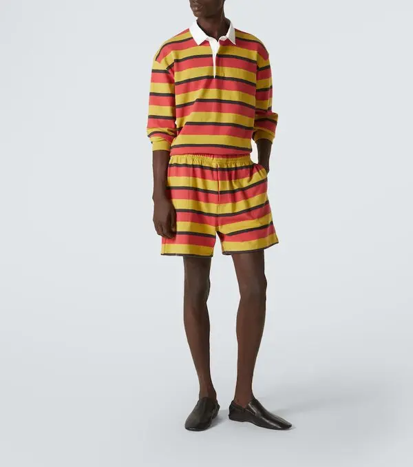 BODE Rec Striped Cotton Jersey Shorts