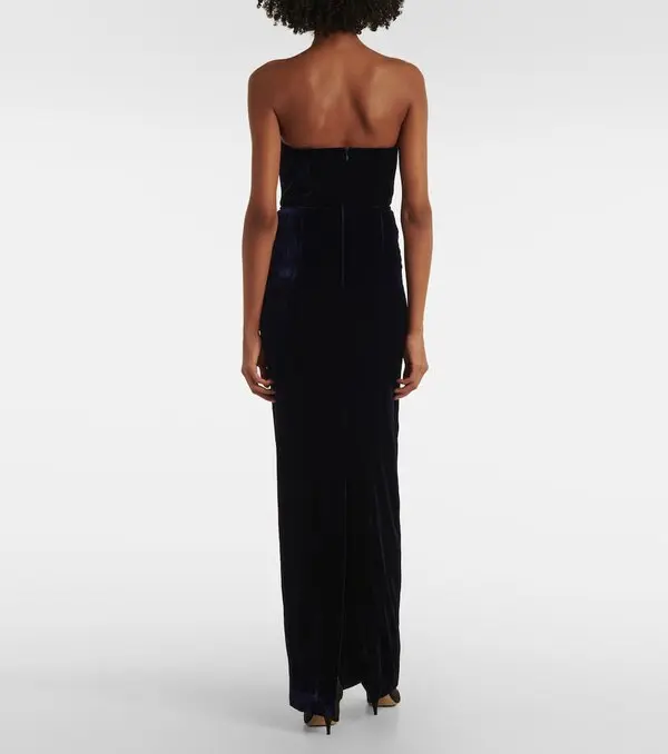 Roland Mouret Strapless Velvet Gown