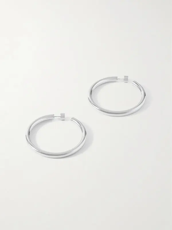 JENNIFER FISHER Natasha" Plated Hoop Earrings - Silver