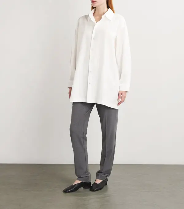 Eskandar Slim A-line Back-pleat Shirt