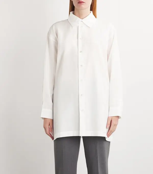 Eskandar Slim A-line Back-pleat Shirt