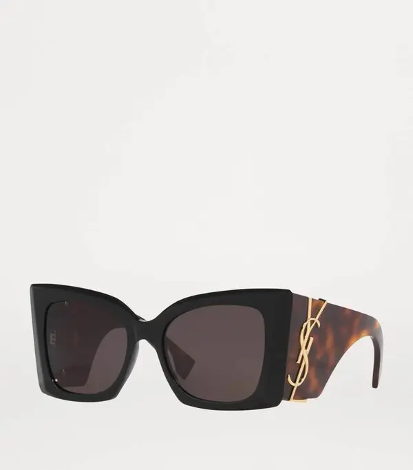 Saint Laurent Metal Sl M119 Blaze Sunglasses - Black
