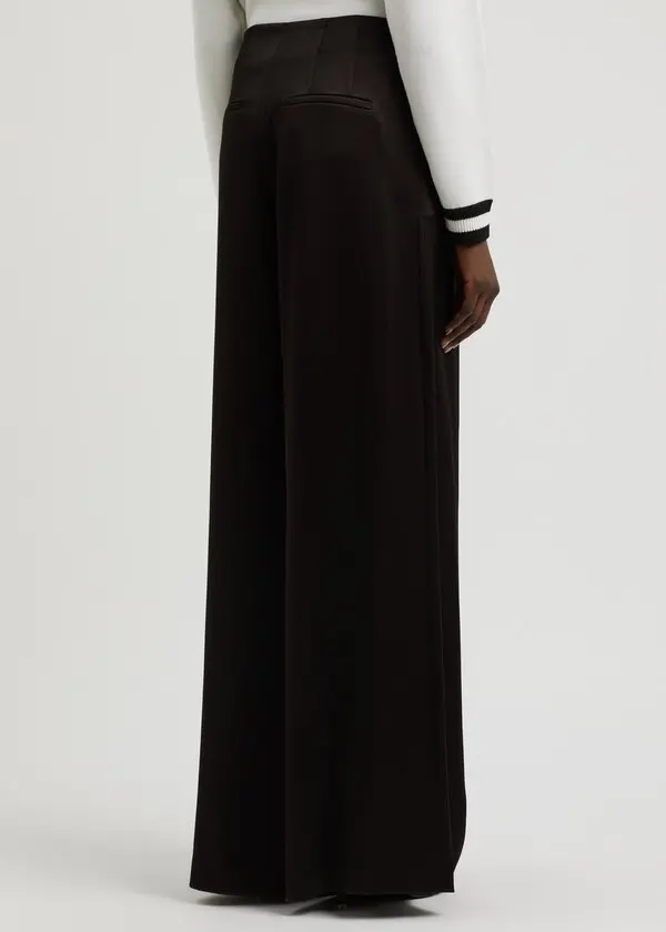Alice + Olivia Eloise Wide-leg Satin Trousers