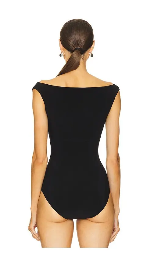 Norma Kamali Shirred Front Mio Bodysuit