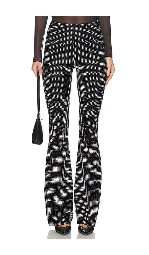Good American Crystal Pull On Flare Leggings In . Also - Black