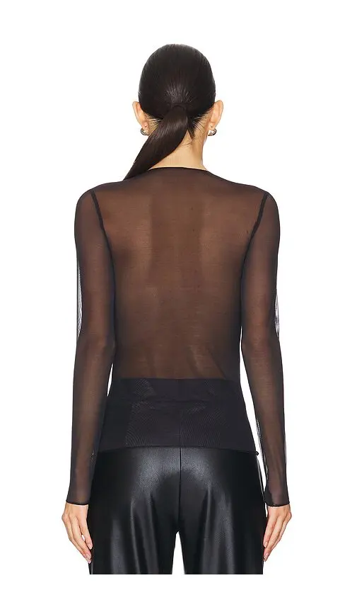 Commando Chic Mesh Long Sleeve Tee