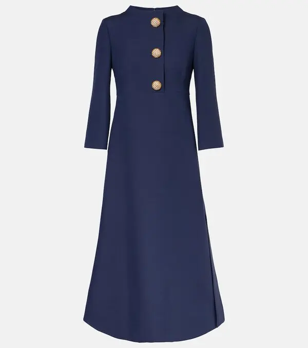 Valentino Garavani Crepe Couture Midi Dress - Blue