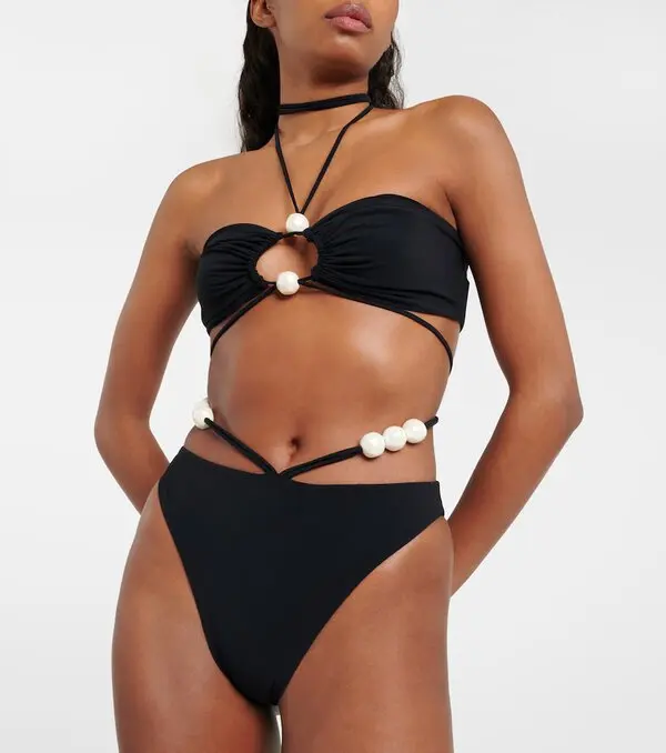 Magda Butrym Embellished Bandeau Bikini Top