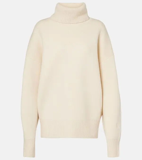 TOTEME Wool And Cashmere-blend Turtleneck Sweater - White