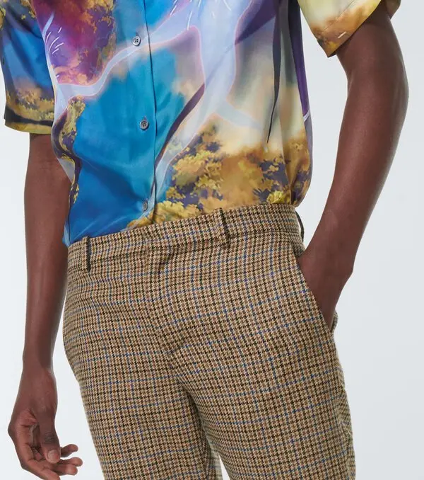 Loewe X Howl's Moving Castle Checked Wool Trousers