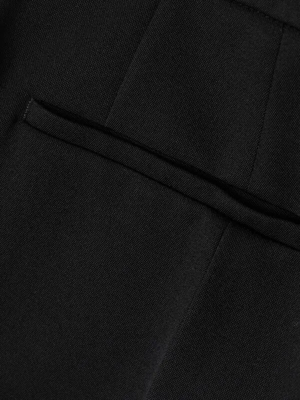 JIL SANDER Grain De Poudre Wool Straight-leg Trousers - Black